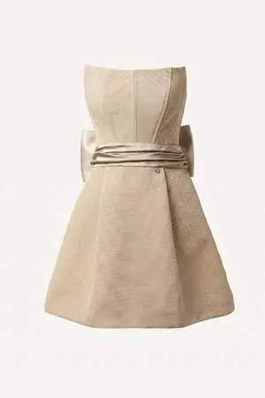 LUNA FASHION HOUSE Neutrals Short Corset Dress, Melisa - Beige