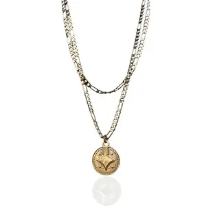 INDIGOLUSH Plated Maxi Coin Necklace