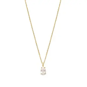 ESTERAH Juliette Pear-cut Solitaire Necklace - Gold