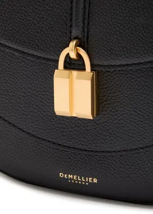 DEMELLIER Siena Grained Leather Saddle Bag - Black