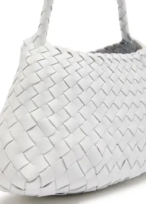 Dragon Diffusion Rosanna Woven Leather Shoulder Bag - White