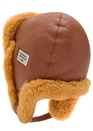 Acne Studios Shearling Leather Hat