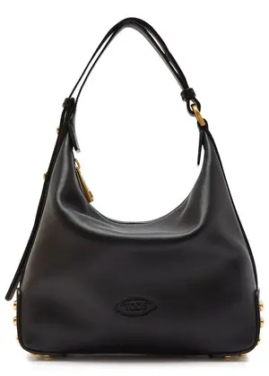 TOD'S Mini Leather Top Handle Bag - Black