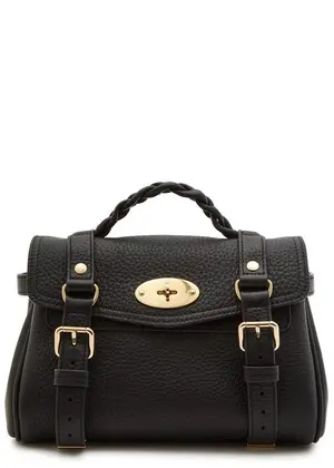 Mulberry Alexa Mini Grained Leather Top Handle Bag - Black
