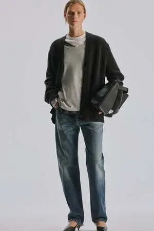 THE ROW Pranavi Cardigan - Charcoal Melange