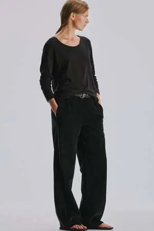 THE ROW Kalto Long Sleeve T-shirt - Black
