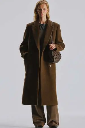 THE ROW Bamira Coat - Brown Melange