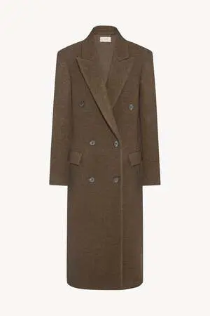 THE ROW Bamira Coat - Brown Melange