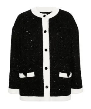 Valentino Garavani Long-sleeved Knitted Cardigan - Black