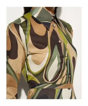 Emilio Pucci Onde Printed Button-up Shirt