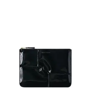 Comme Des Garçons Cdg Reversed Hem Serie Zipped Pouch - Black