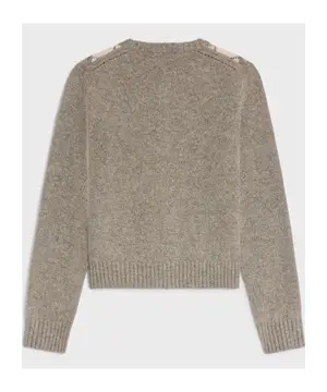 Celine Cardigan In Argyle Alpaca Wool