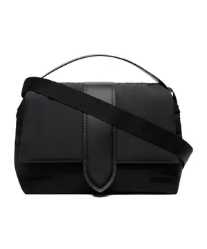 Jacquemus Logo Embossed Messenger Bag - Black