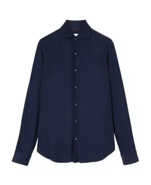 Loro Piana Logo Long-sleeved Shirt - Gradient Blue