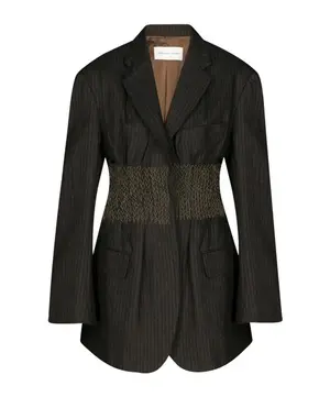 Dries Van Noten Waist Fitted Button Up Jacket