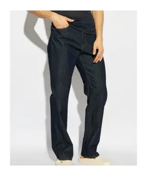 Dries Van Noten Logo Patch Straight Leg Jeans
