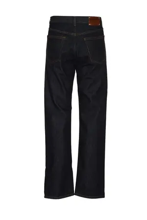 Dries Van Noten Logo Patch Straight Leg Jeans - Black