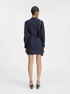 Jacquemus Bahia Ruched Long-sleeve Dress - Blue