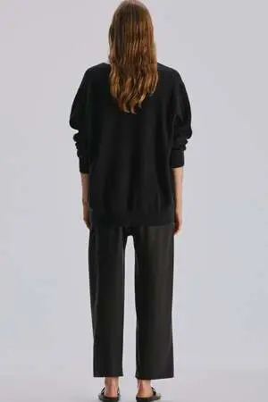 THE ROW Jaine Silk Straight Leg Pants