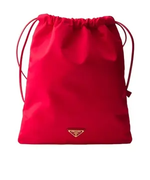 Prada Drawstring Clutch - Red