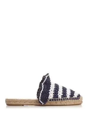 Red Valentino Knitted Flat Straw Shoes - Multicolor
