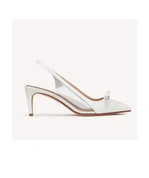 Red Valentino Logo Wrap Ankle Heels - White