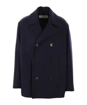 Dries Van Noten Long-sleeved Coat - Dark Blue
