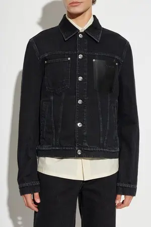 LANVIN Logo Embossed Denim Jacket