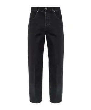 LANVIN Logo Embossed Denim Jeans