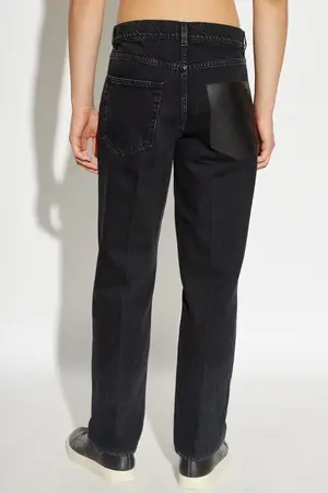 LANVIN Logo Embossed Denim Jeans