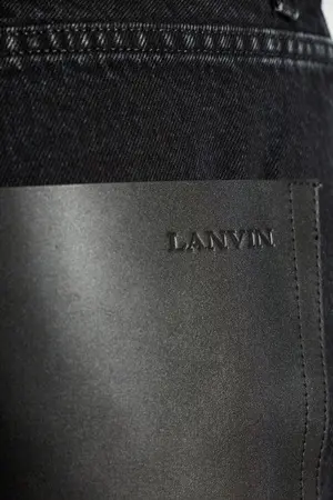 LANVIN Logo Embossed Denim Jeans