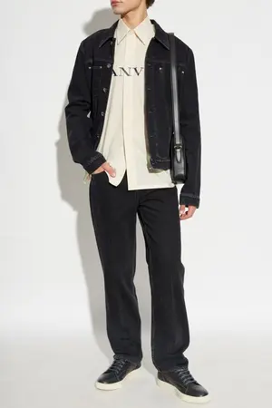 LANVIN Logo Embossed Denim Jeans