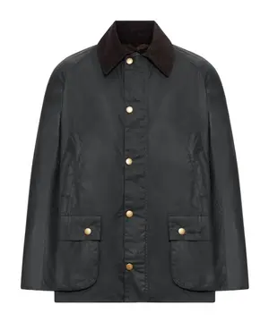 Barbour Ashby Waxed Button-up Jacket - Black