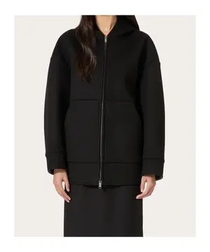 Valentino Garavani Zip-up Drop Shoulder Hoodie