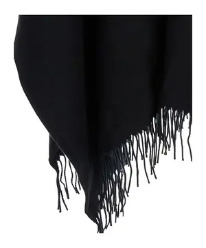 Valentino Garavani Open Front Cape With Fringe And V-neck