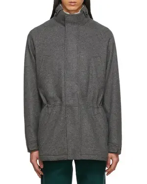Loro Piana Elastic Waist And Standing Collar Casual Jacket - Black