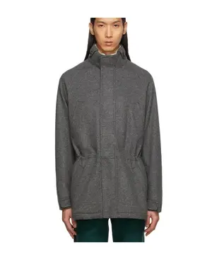 Loro Piana Elastic Waist And Standing Collar Casual Jacket