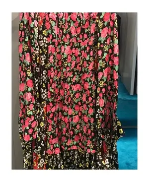 Balenciaga Asymmetrical Hem Patchwork Long Dress