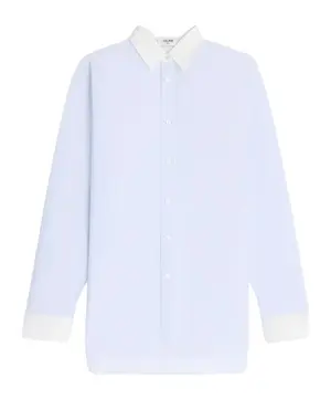 Celine Long-sleeved Shirt - White/blue