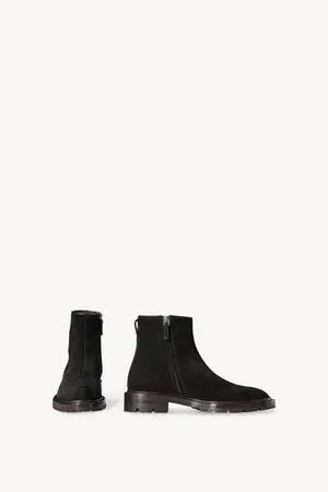 THE ROW Moto Side Zip Boot - Black