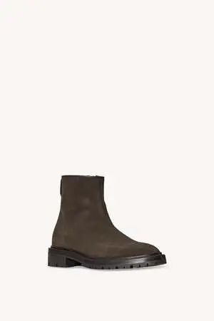 THE ROW Moto Side Zip Boot - Moka