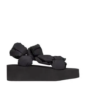 Red Valentino Logo Detail High-heeled Sandals - Black