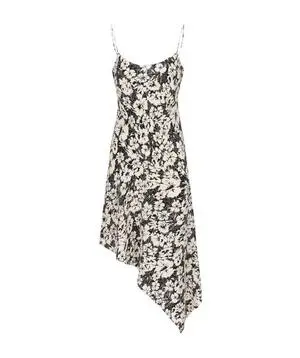 Celine Mulberry Silk Asymmetrical Suspender Dress