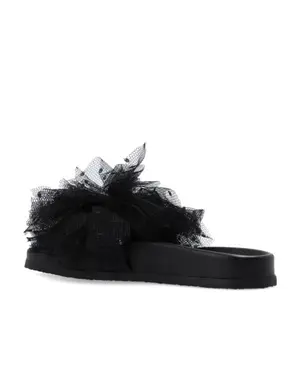 Red Valentino Tulle Decal Slippers