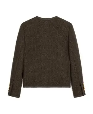 Celine Chelsea Jacket In Bouclette Natt