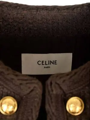 Celine Chelsea Jacket In Bouclette Natt