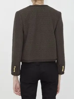 Celine Chelsea Jacket In Bouclette Natt