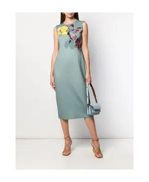 Dries Van Noten Sleeveless Floral Print Dress
