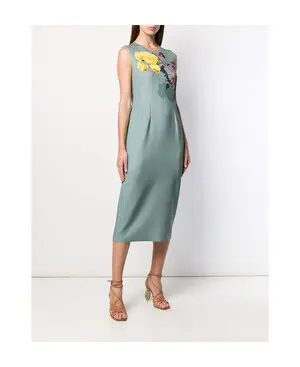 Dries Van Noten Sleeveless Floral Print Dress