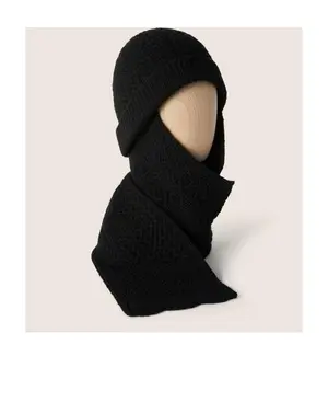 Loro Piana Knitted Hooded Cashmere Scarf